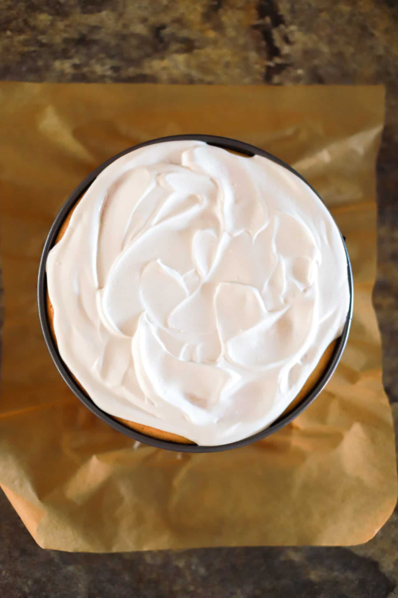 Cheesecake with Sour Cream Topping - My Therapist Cooks