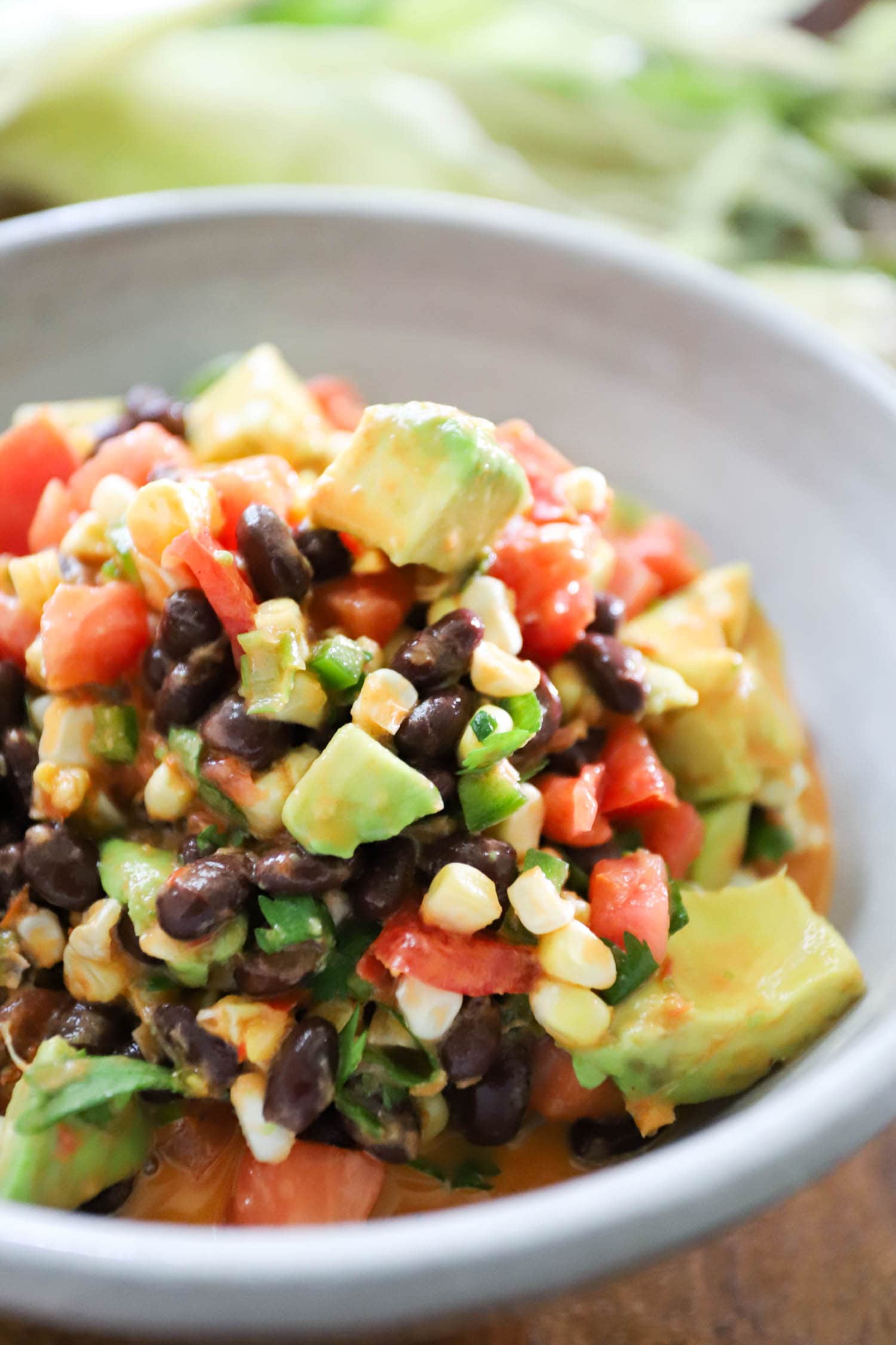 Black Bean Salsa with Avocado - My Therapist Cooks