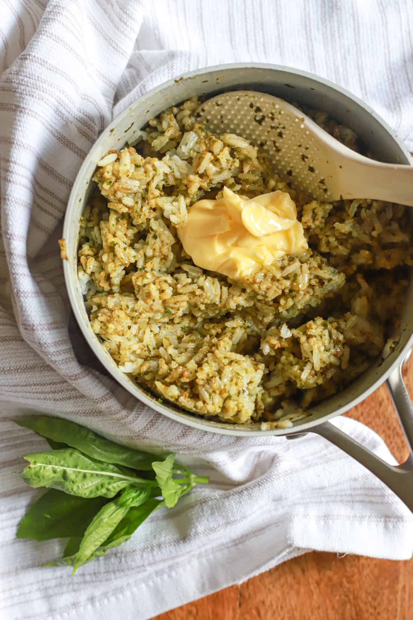 Pesto Rice - My Therapist Cooks