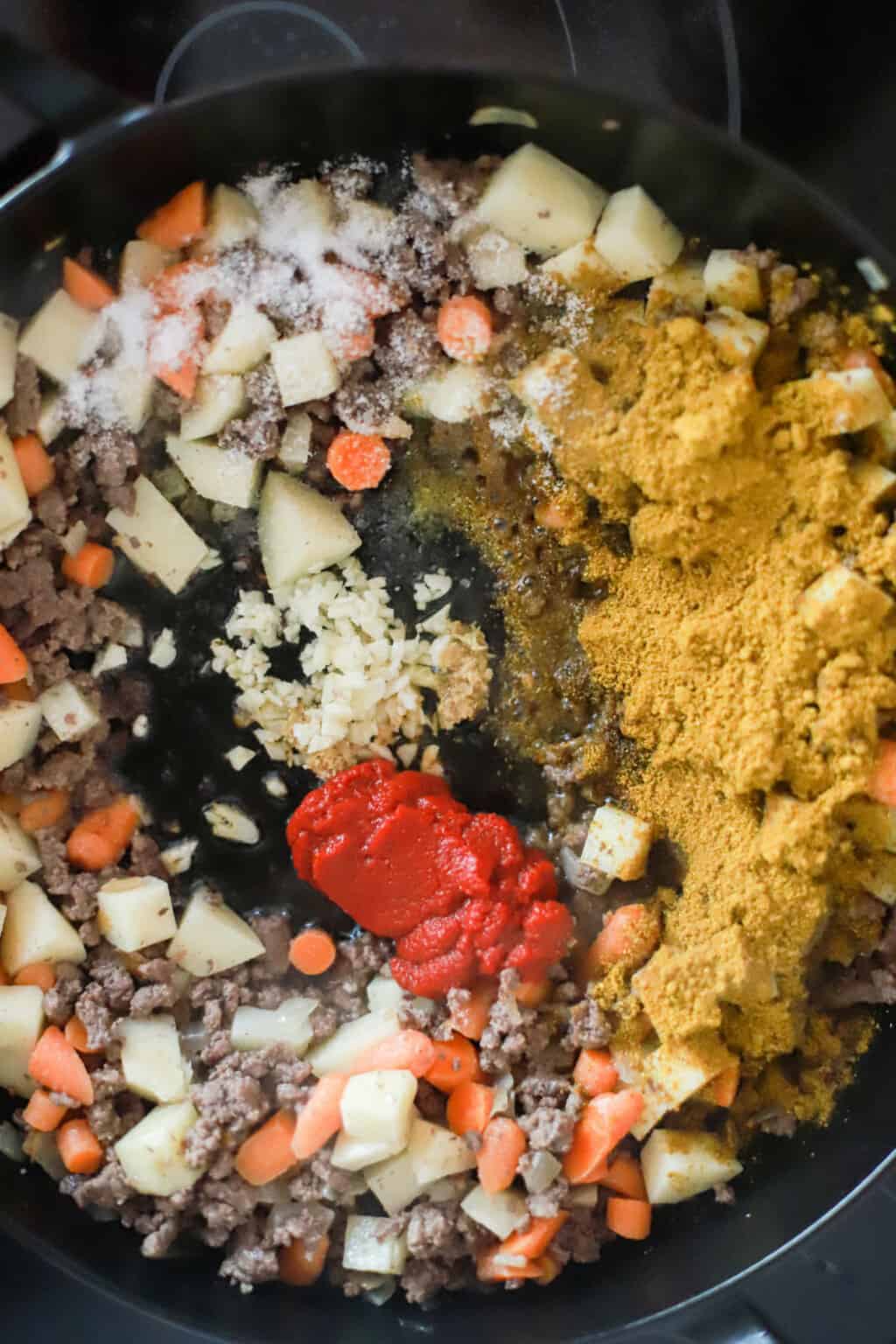 Ground Beef Curry (Aloo Keema) - My Therapist Cooks