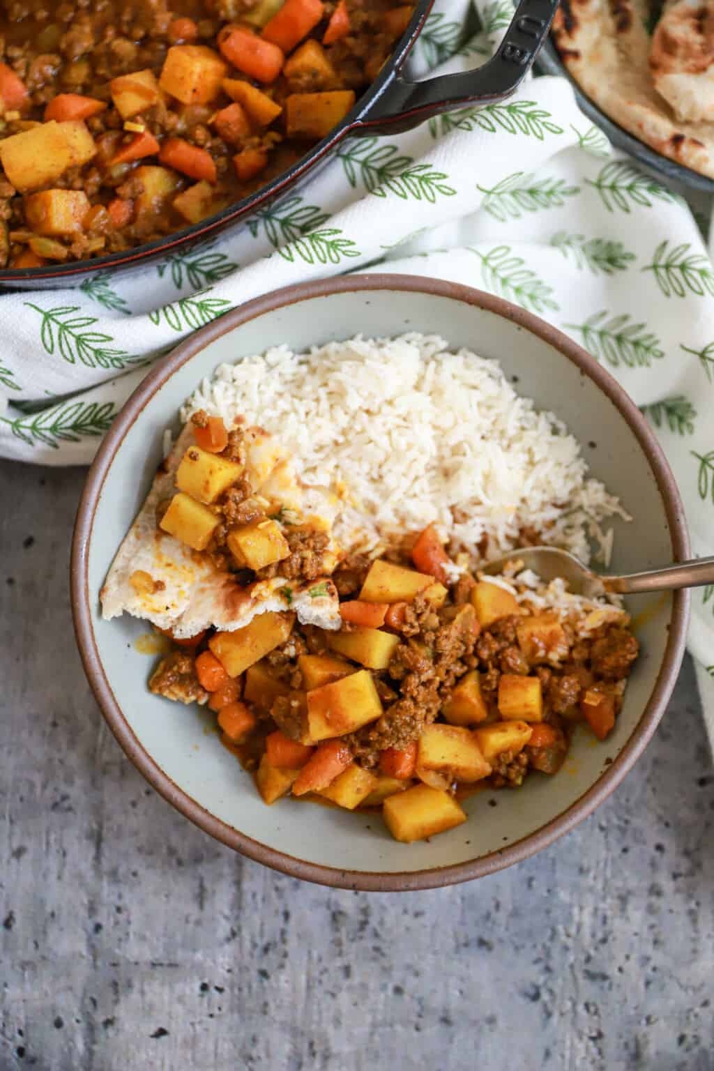 Ground Beef Curry (Aloo Keema) - My Therapist Cooks